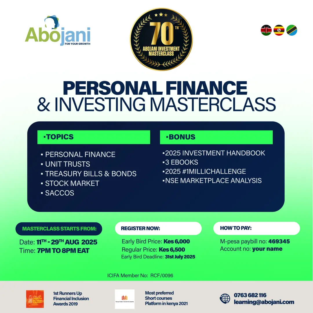 The 70th Abojani Top Personal Finance Masterclass Registration